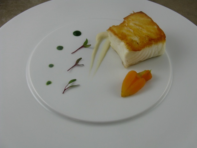 A Beautiful Sea Bass Plating from Chef Matthew Tillman