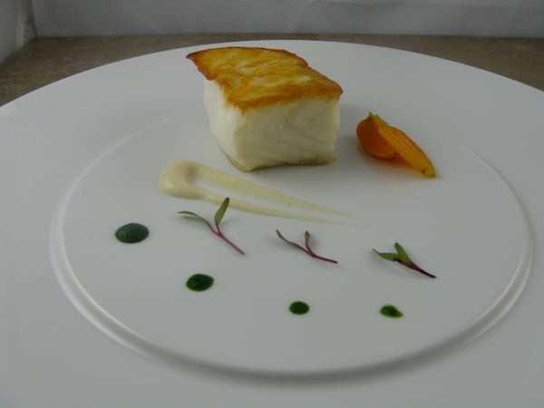 A Beautiful Sea Bass Plating from Chef Matthew Tillman